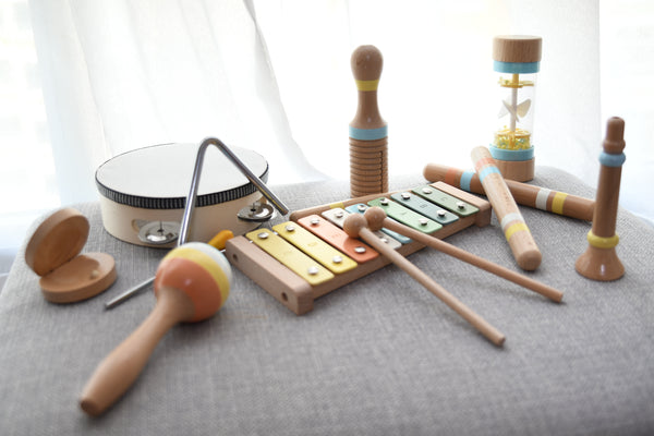 Wooden Musical Instrument Set – Tiny Little Explorers